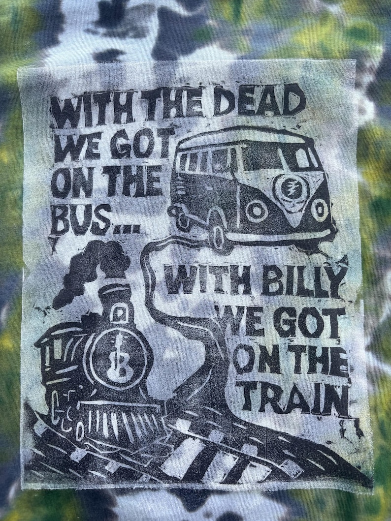 Billy Strings Grateful Dead Ice Melt Tie Dye Shirt Handmade Linocut ...