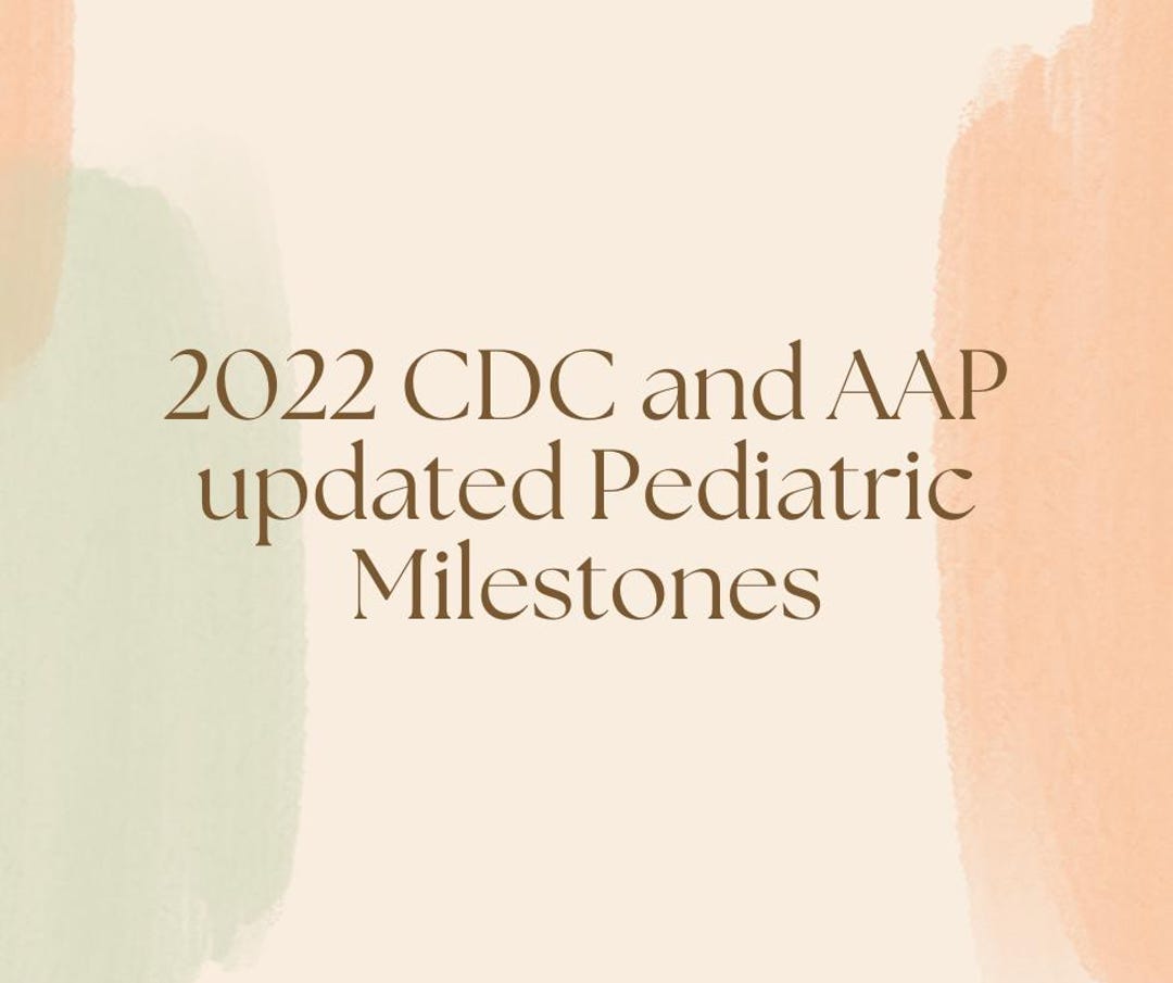 Developmental Milestones: Updated in 2022 by CDC and AAP - Etsy