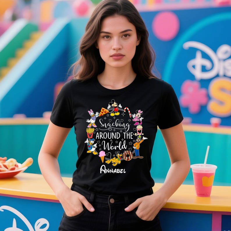 Custom 2026 Drinking and Snacking Around World Shirt, Disney Epcot ...