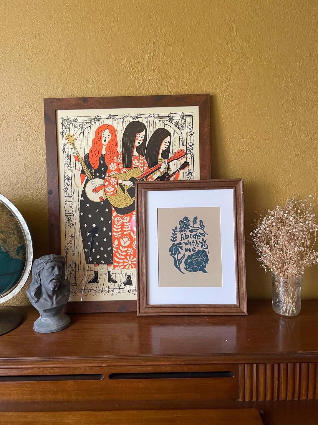Abide With Me, Linocut Print, Hand-printed Original, Christian Art ...