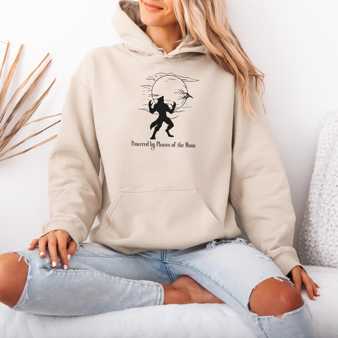 Wizard Sweatshirt Hoodie Sm-5xl With Werewolf Moon Graphic, Wizardcore ...