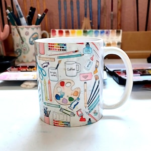 Artist Tools Coffee Mug Tea Mug 11 Oz. Ceramic Made to Order - Etsy