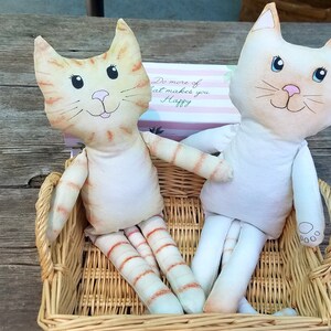 DIY Cut and Sew Siamese Cat Doll Fabric Panel Craft Kit Fat Quarter ...