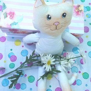 DIY Cut and Sew Siamese Cat Doll Fabric Panel Craft Kit Fat Quarter ...