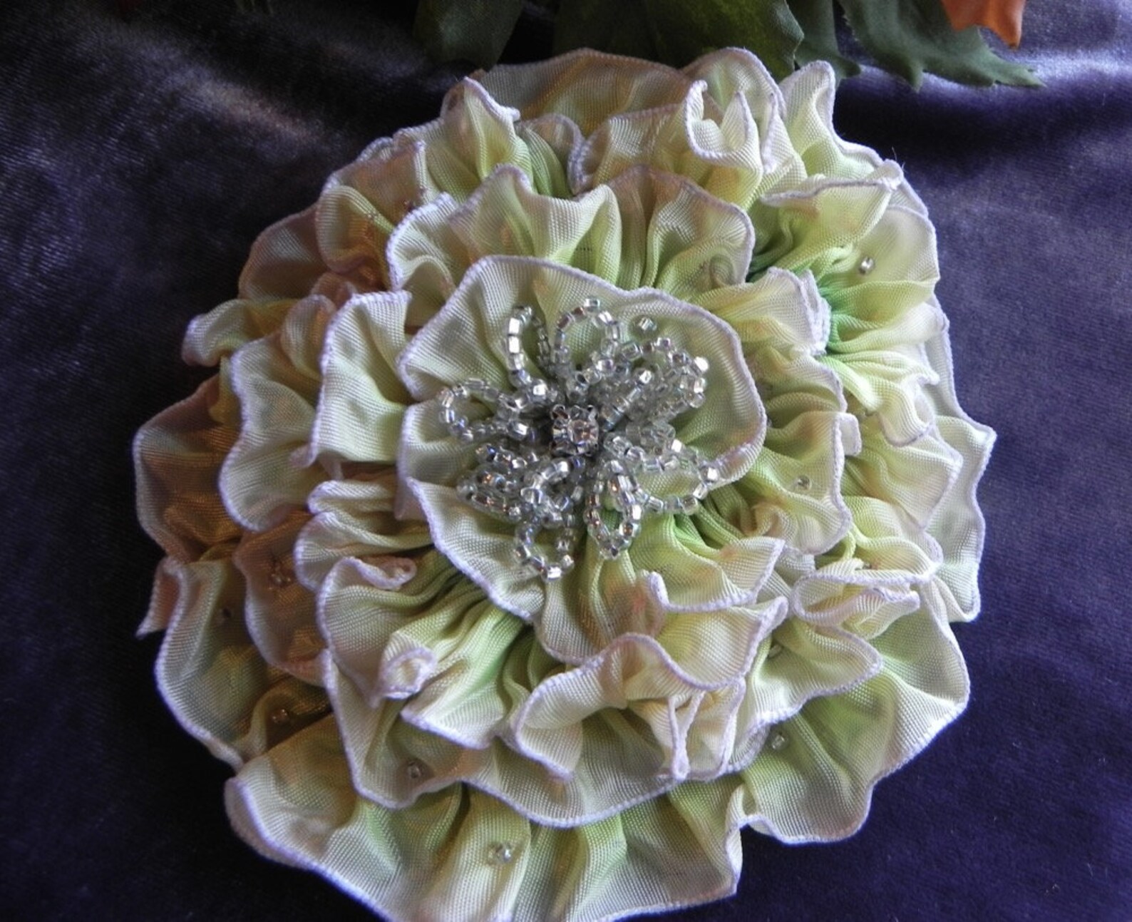 French Ombre' Ribbon Pale Pink to Green, Enchanting Millinery Appliqué ...