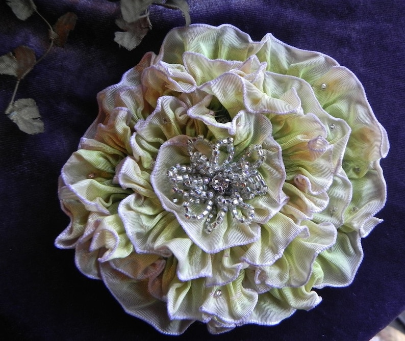 French Ombre' Ribbon Pale Pink to Green, Enchanting Millinery Appliqué ...