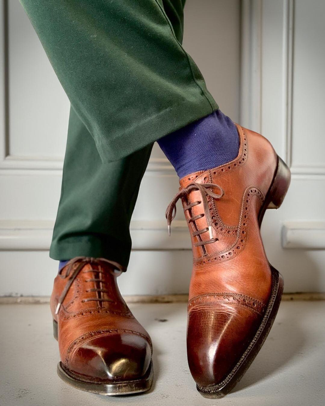 Handmade Leather Wingtip Brogues: Men's Classic Dress Shoes - Etsy