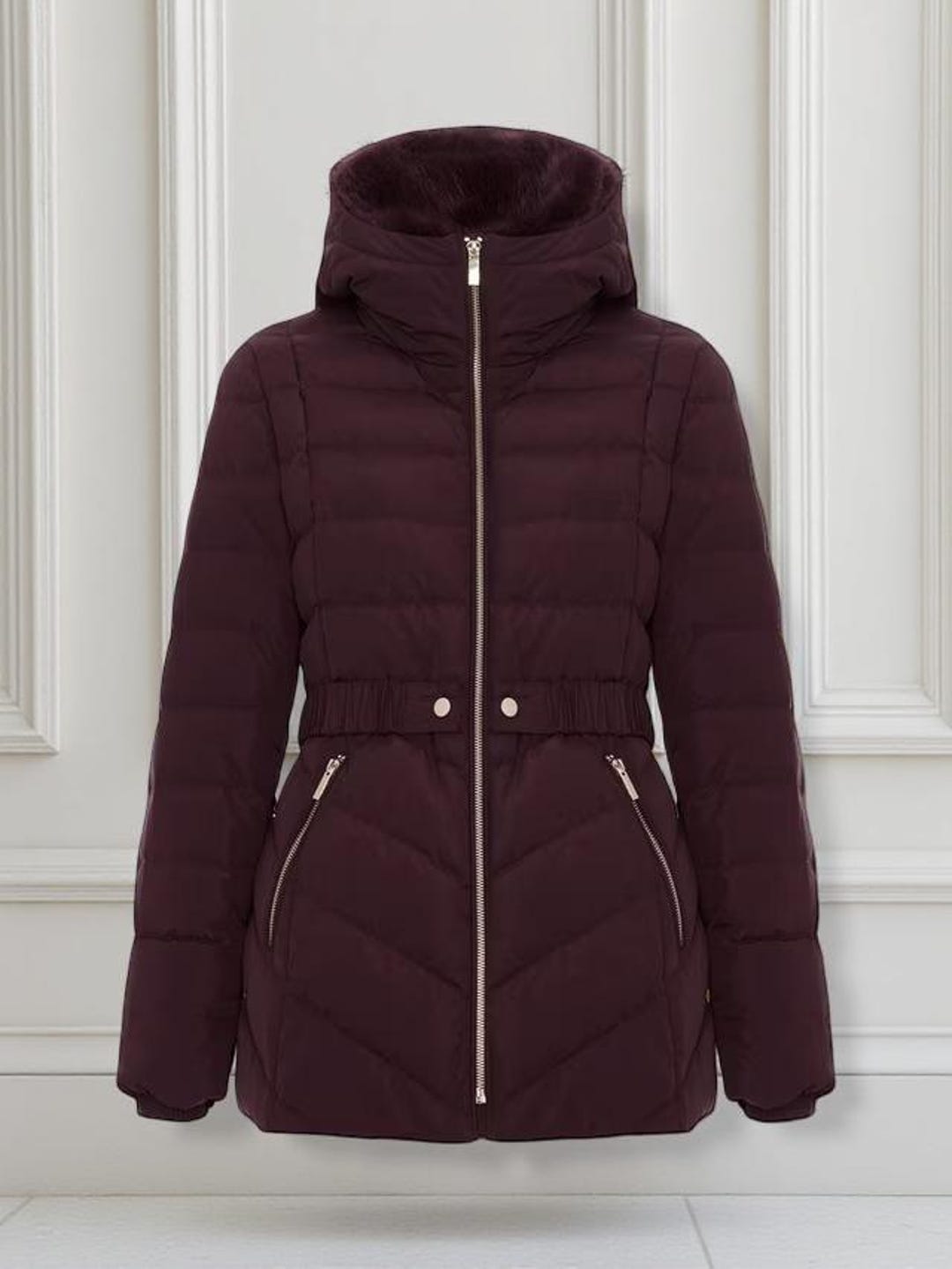 Women’s Handmade Long Quilted Raincoat Maroon Hooded Winter Coat - Etsy