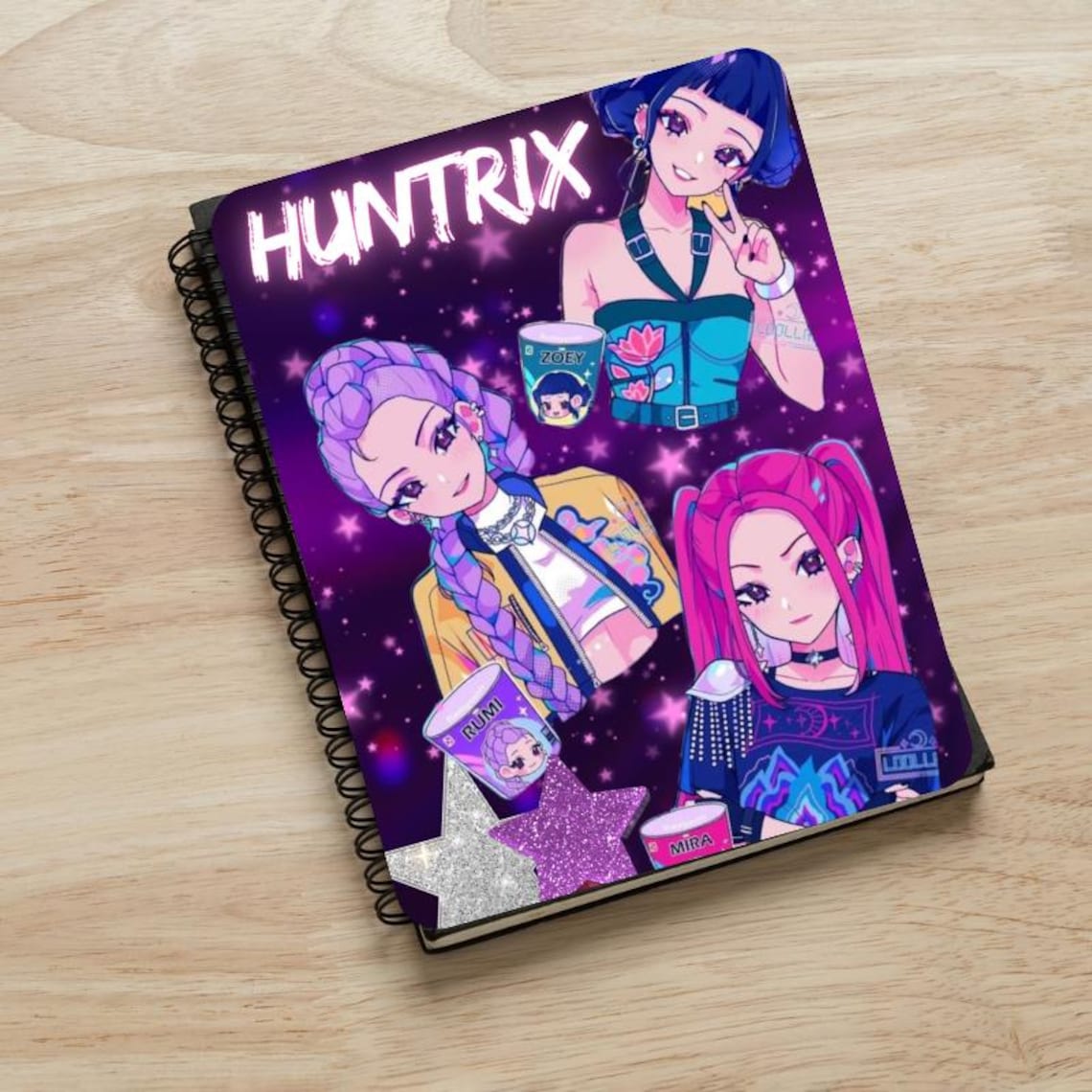 Kpop Demon Hunter Notebook Cover | Anime Huntrix Printable (PNG, JPG ...