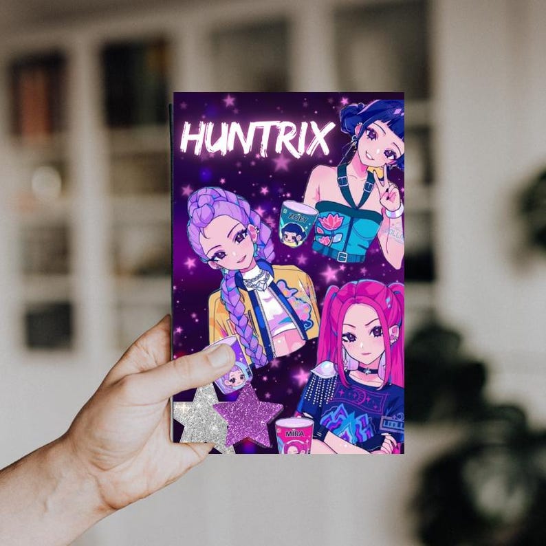 Kpop Demon Hunter Notebook Cover | Anime Huntrix Printable (PNG, JPG ...