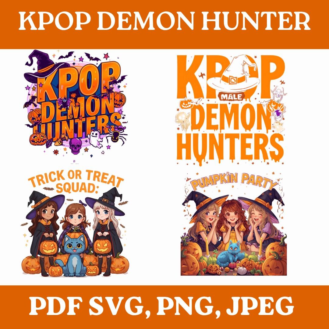 Kpop Halloween Png | Spooky Huntrix Halloween PNG| Kpop Demon Hunter ...