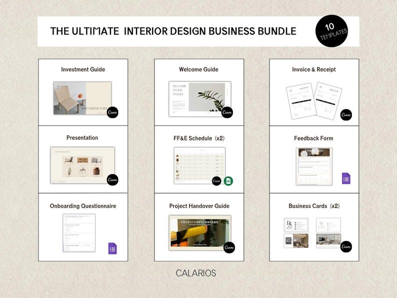 Interior Design Bundle | Interior Design Templates Starter Pack ...