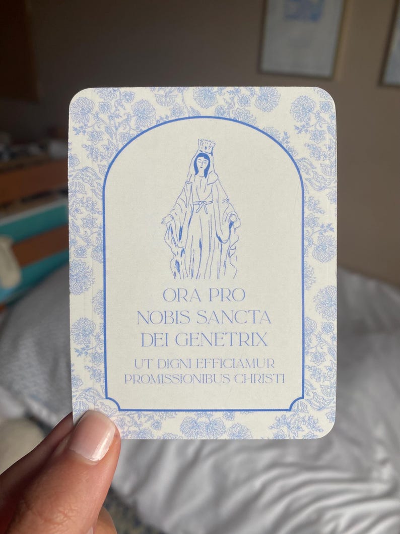 Salve Regina Prayer Card - Etsy
