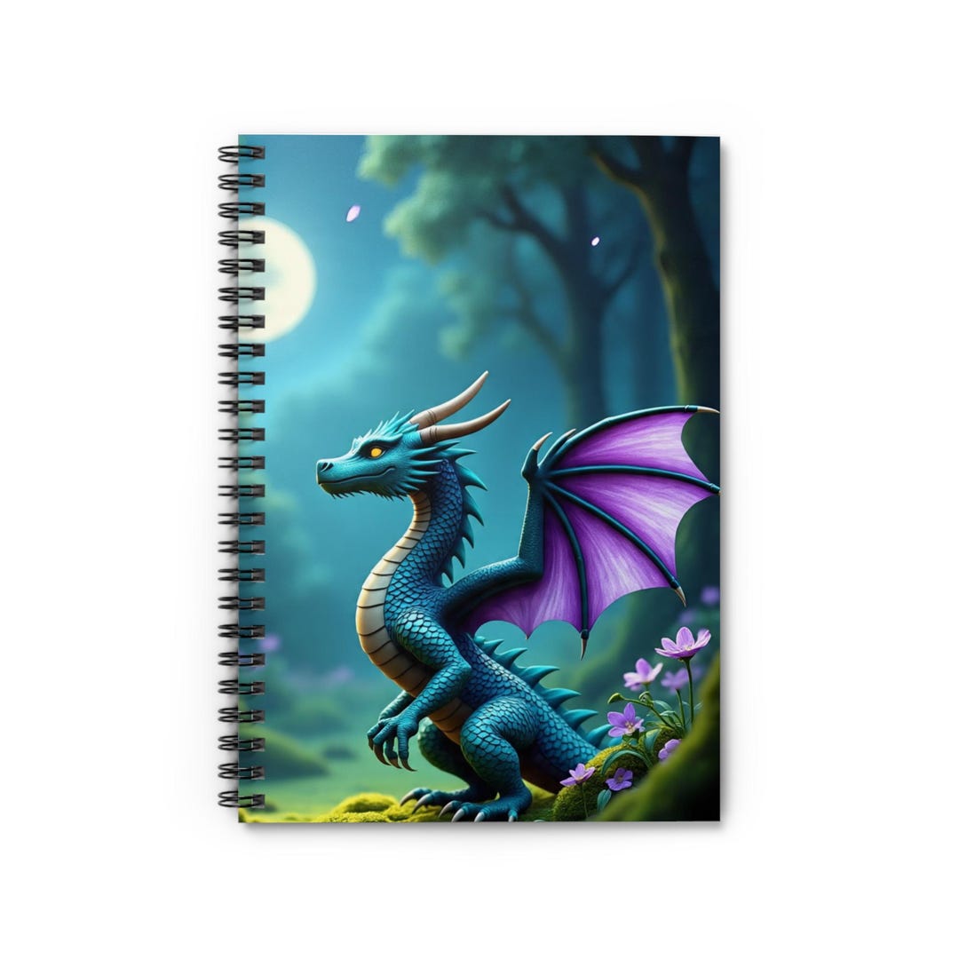 Spiral Notebook, Dragon Notebook, Fantasy Journal, Whimsical Notebook ...