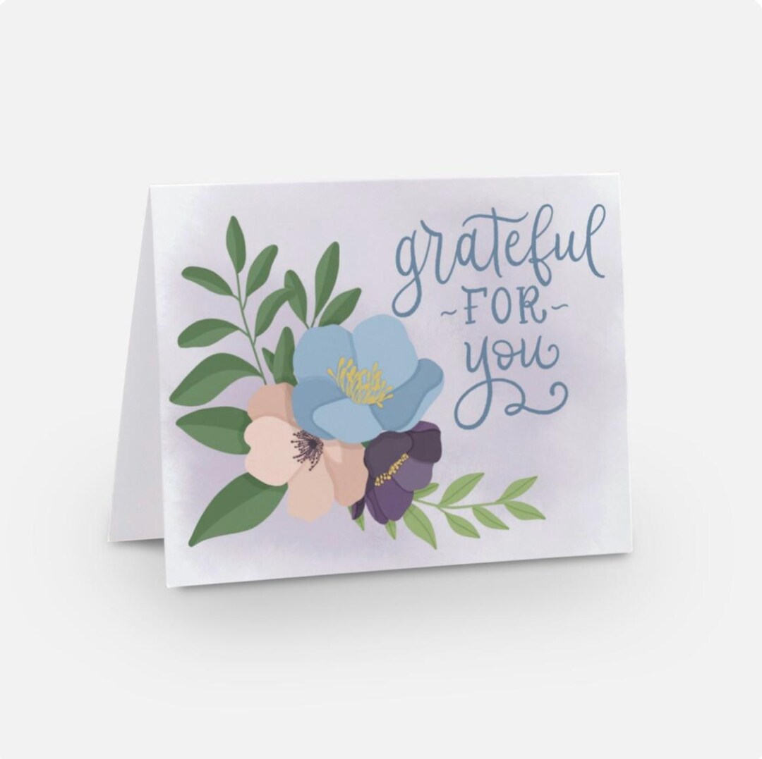 Grateful for You Card - Etsy