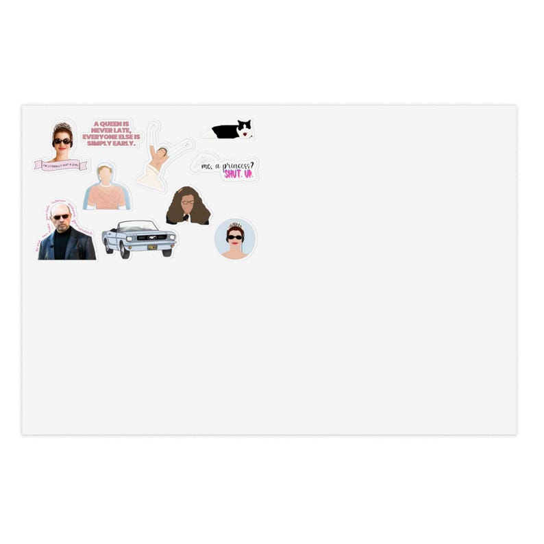 2000s Princess Movie Inspired Sticker Bundle Fun and Quirky Sticker ...
