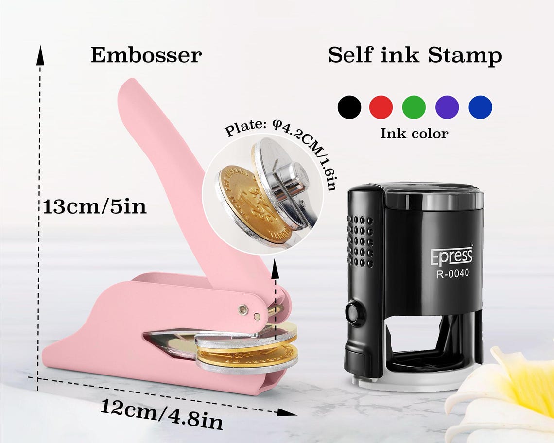 Personalized Book Embosser/custom Book Stamp/from the Library Of ...