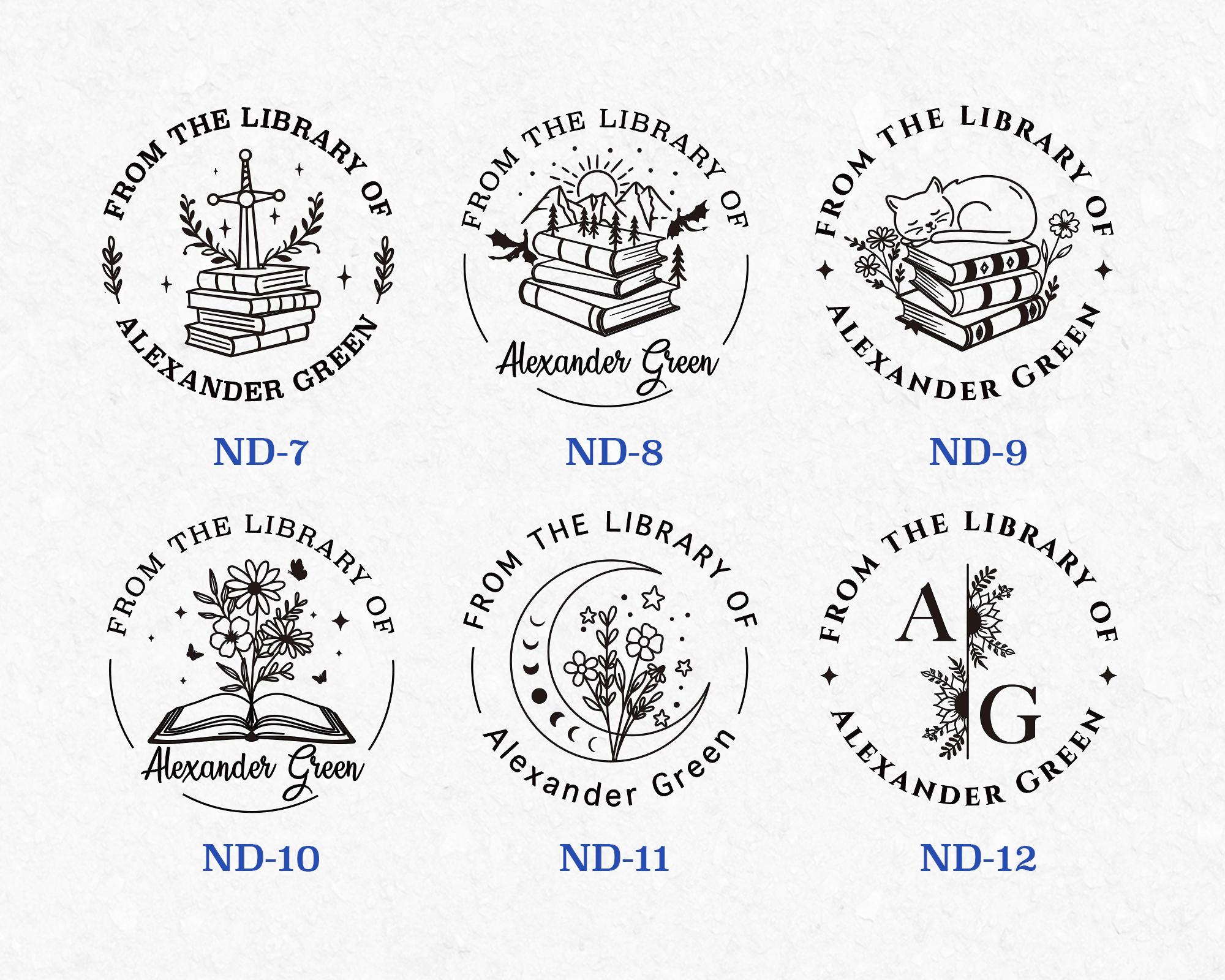 Personalized Book Embosser/custom Book Stamp/from the Library Of ...