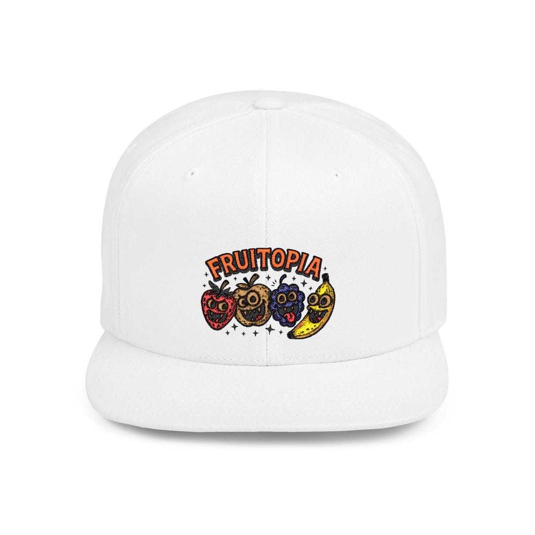 Fruitopia Snapback Hat - Trendy Flat Bill Cap for Summer, Casual Wear ...