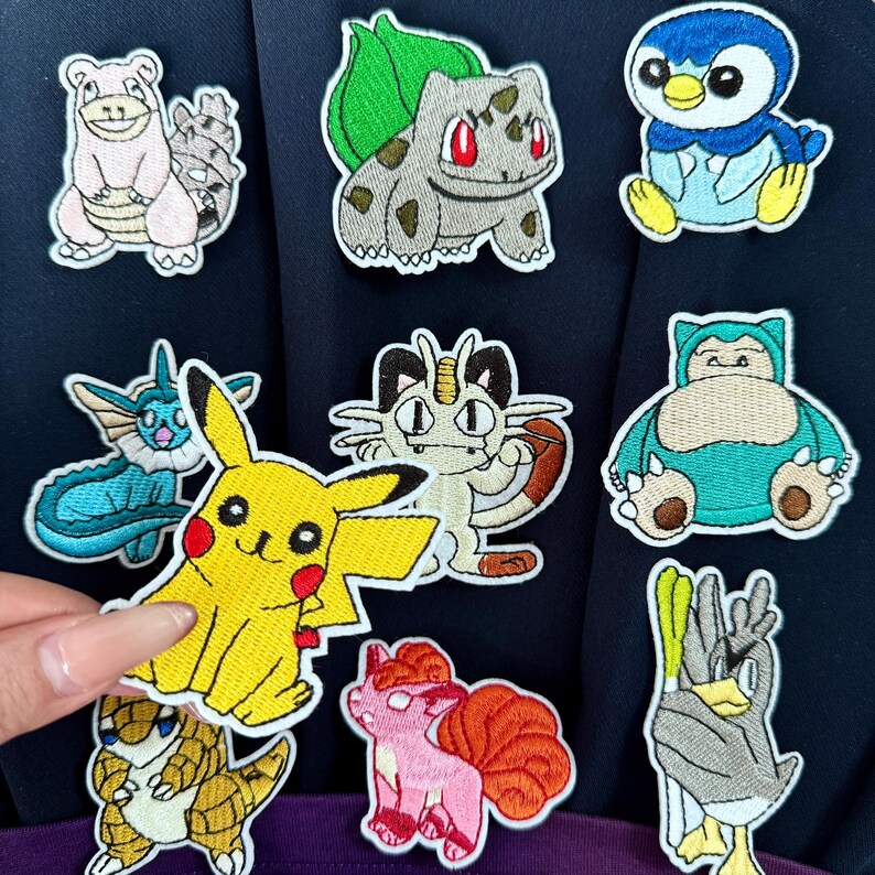 Pokemon - Iron on Patches, Pokémon Patches,patches for Jacket ,logo ...