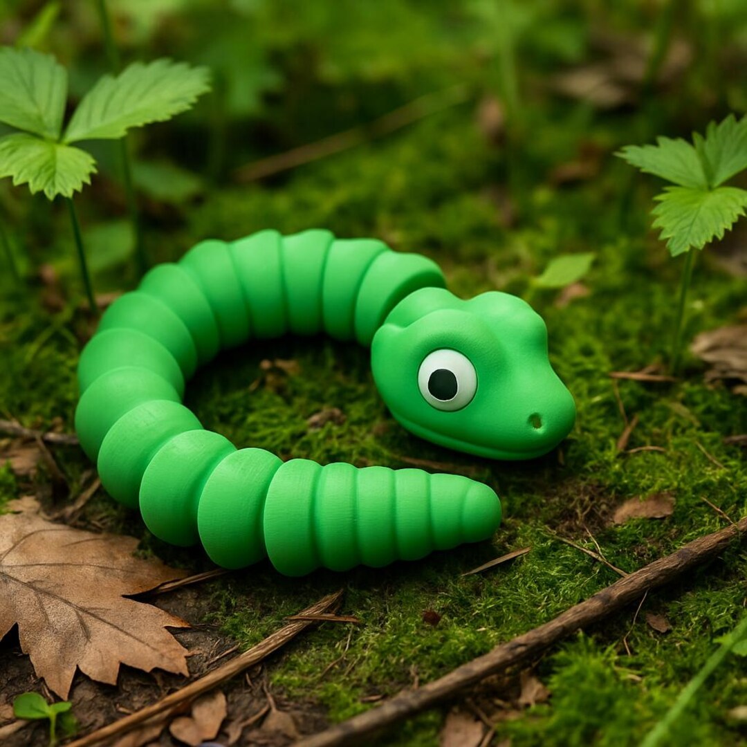 3D Printed Articulating Fidget Snake: Desk Pet, Custom Colors - Etsy