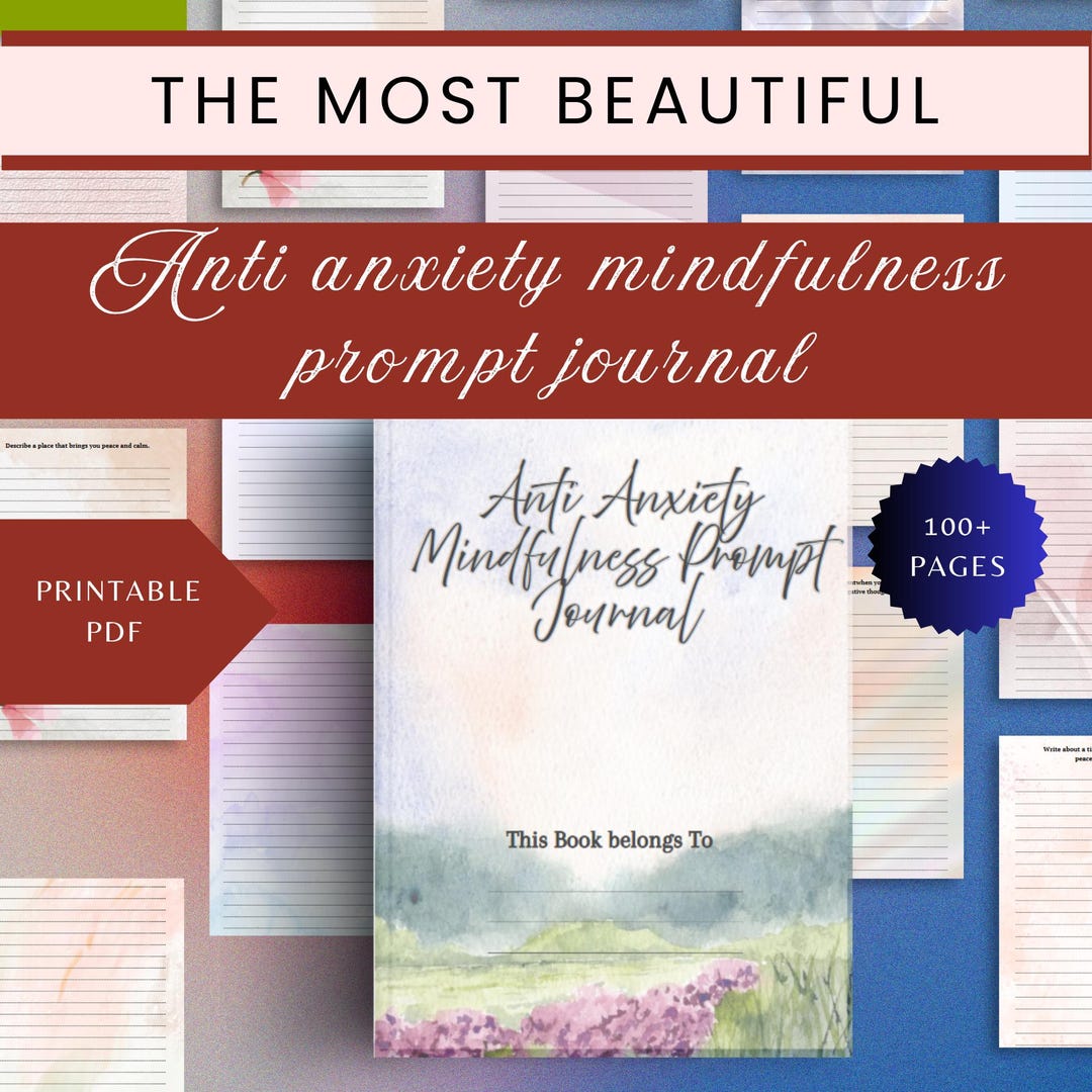 Anxiety Journal,mental Health Journal,therapy Journal,anxiety Relief ...