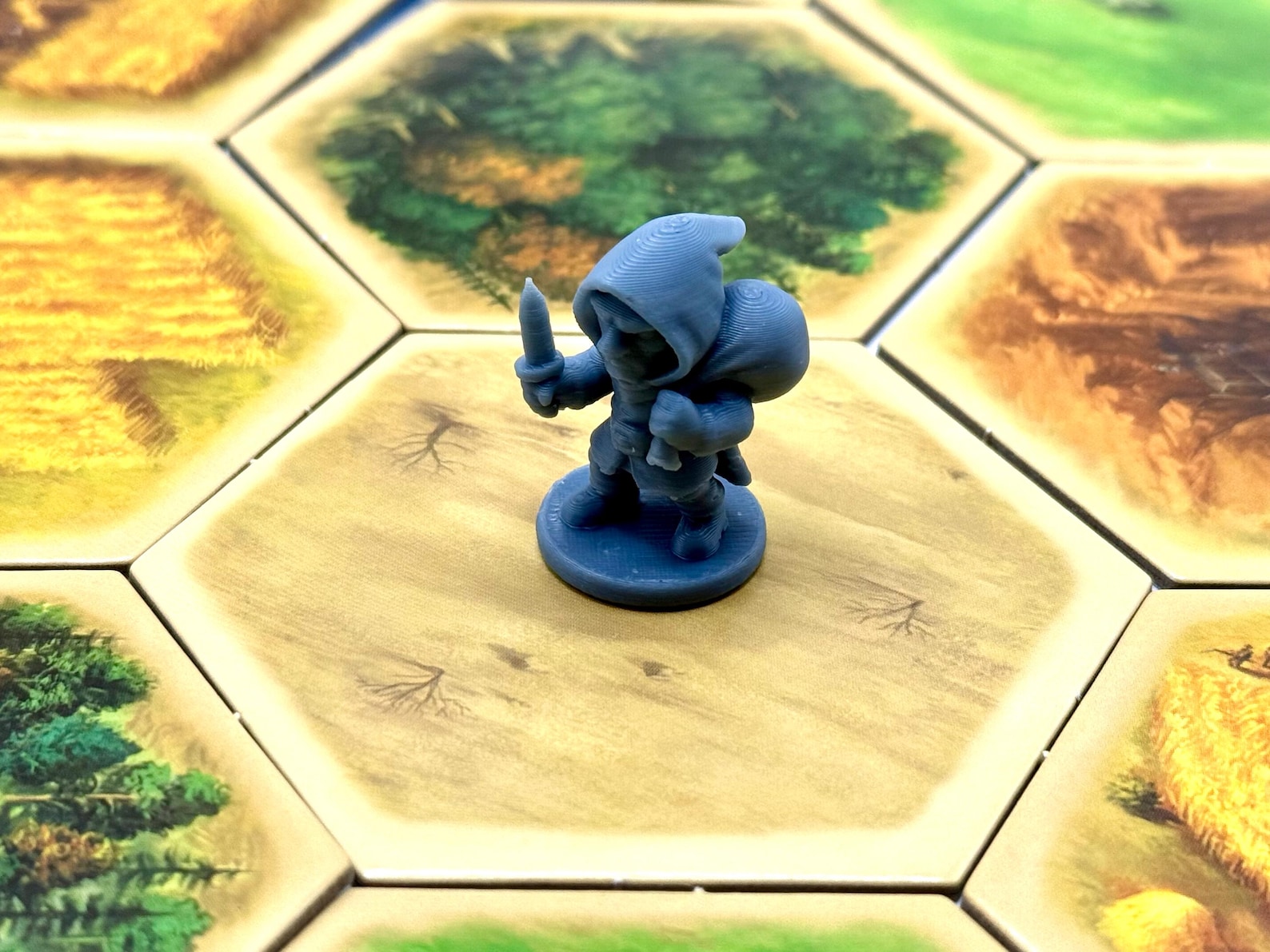 Catan Robber Miniature STL File, Hooded Rogue, Fantasy Gothic, Board ...