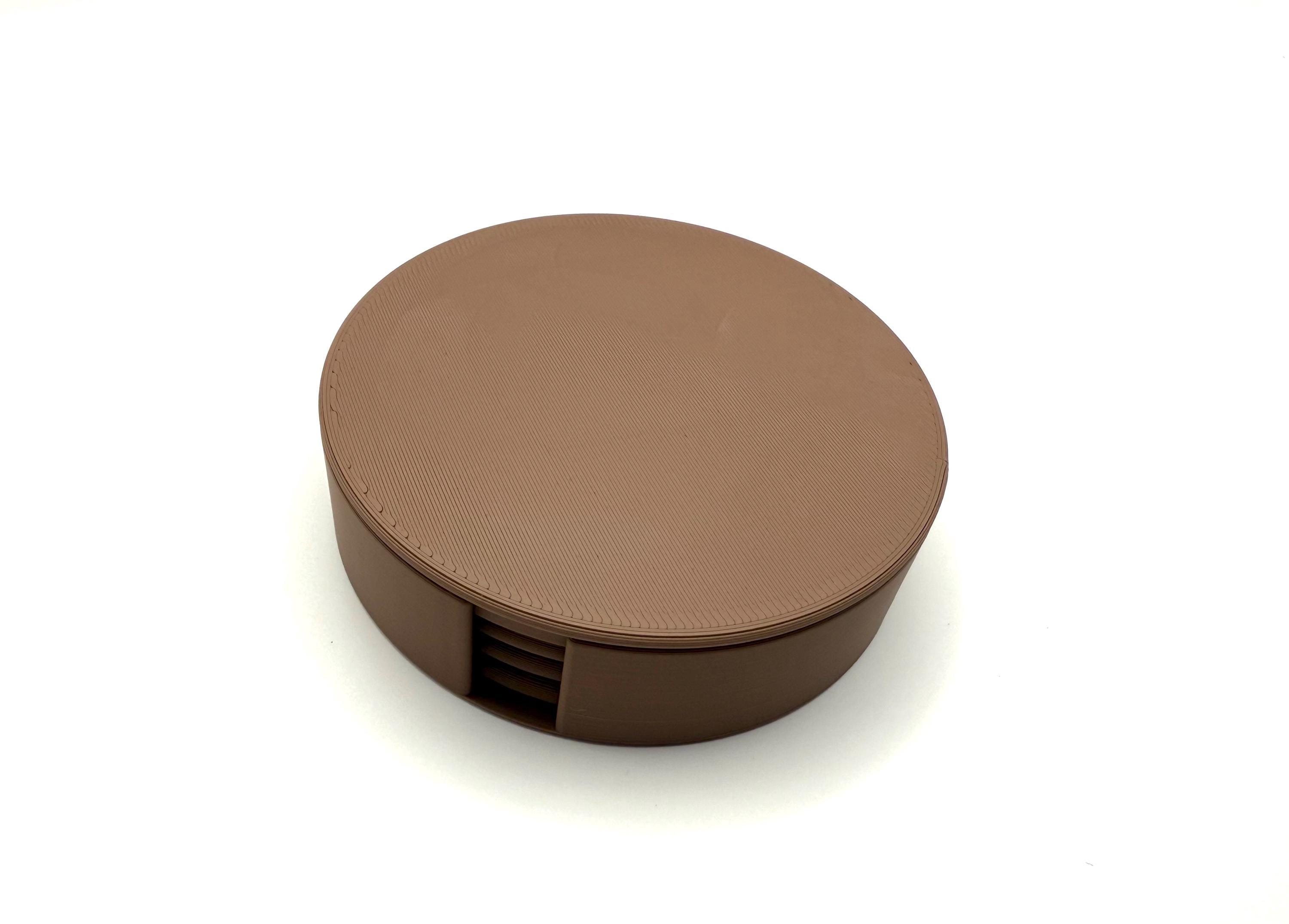 Coffee Coaster Set STL File, 3D Printable Coaster With Storage Box ...