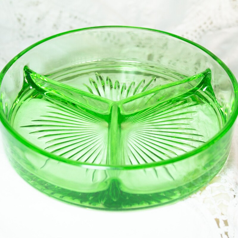 Glass Divided Dish - Etsy