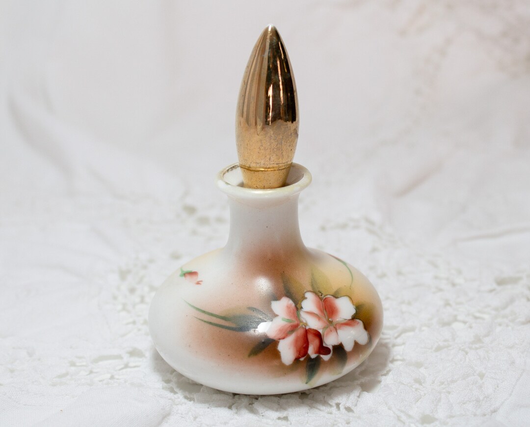 Vintage Porcelain Perfume Bottle With Dabber - Etsy