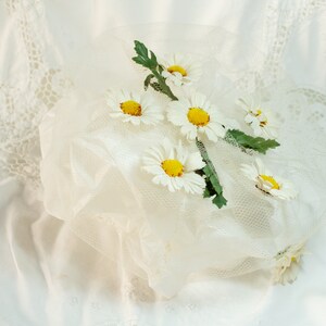 Veiled Hat Fascinator Daisy Head Piece Cocktail Veil Cap - Etsy