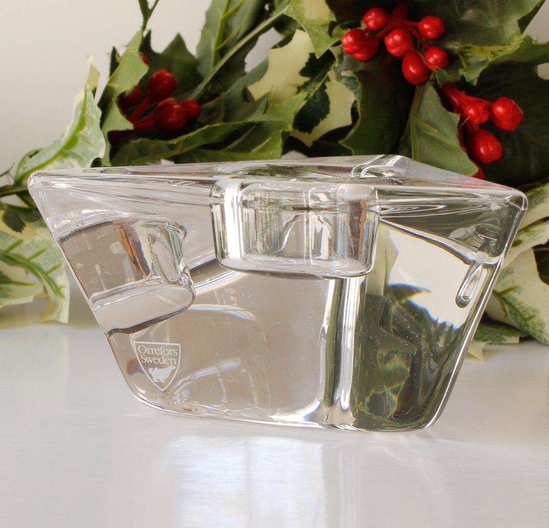 Vintage Orrefors Votive Candle Holder Signed - Etsy