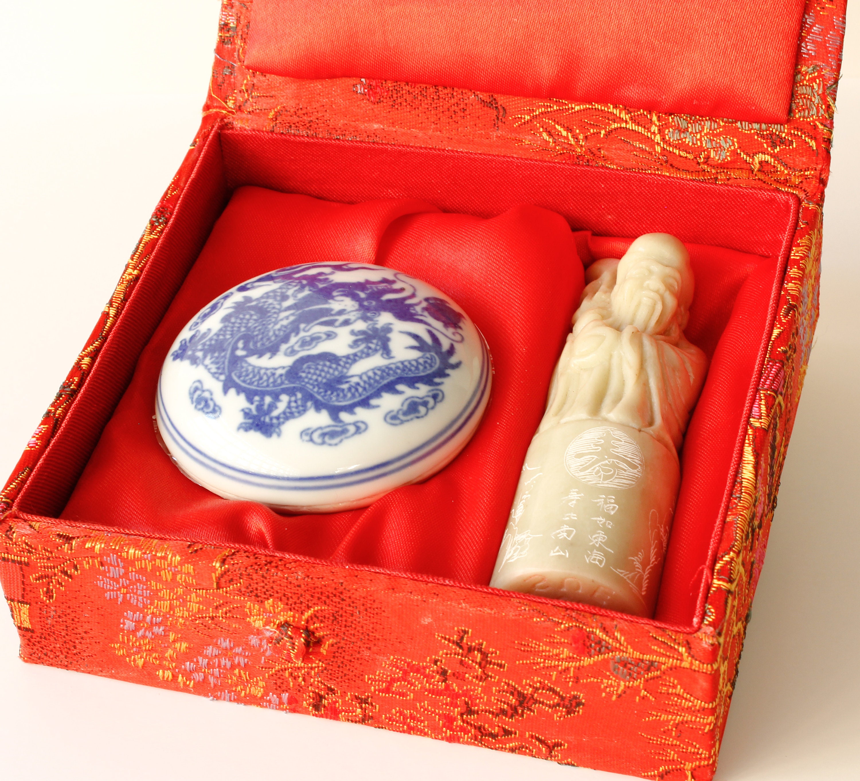Vintage Stone Chop Seal Carved Wise Man Original Case - Etsy