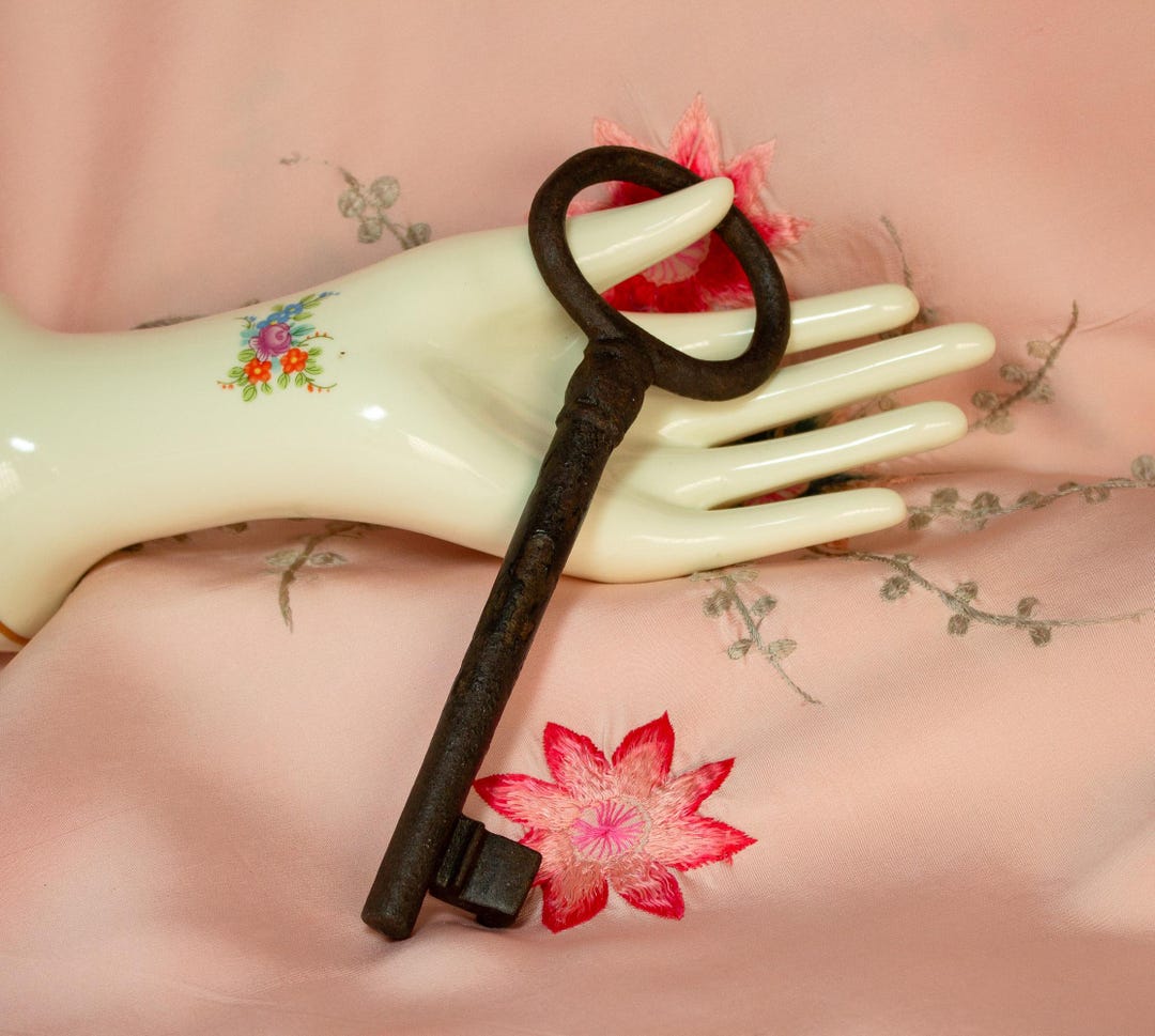 Vintage Large Jail Key Forged Iron - Etsy