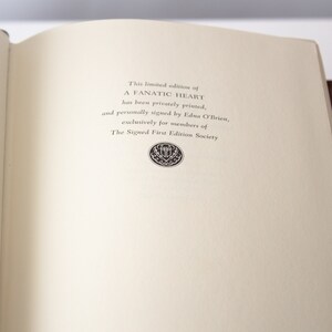 Vintage A Fanatic Heart Signed First Edition 1984 - Etsy