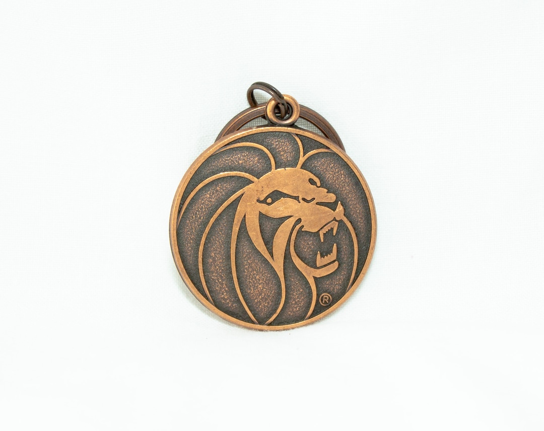 Vintage Las Vegas Lion Key Ring Room Number Keychain - Etsy