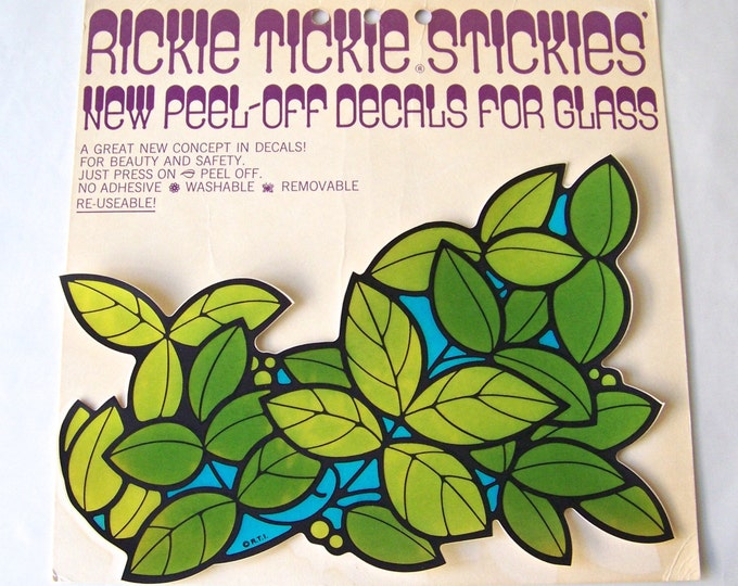 Vintage Rickie Tickie Stickies 1970 NOS Decals for Glass - Etsy