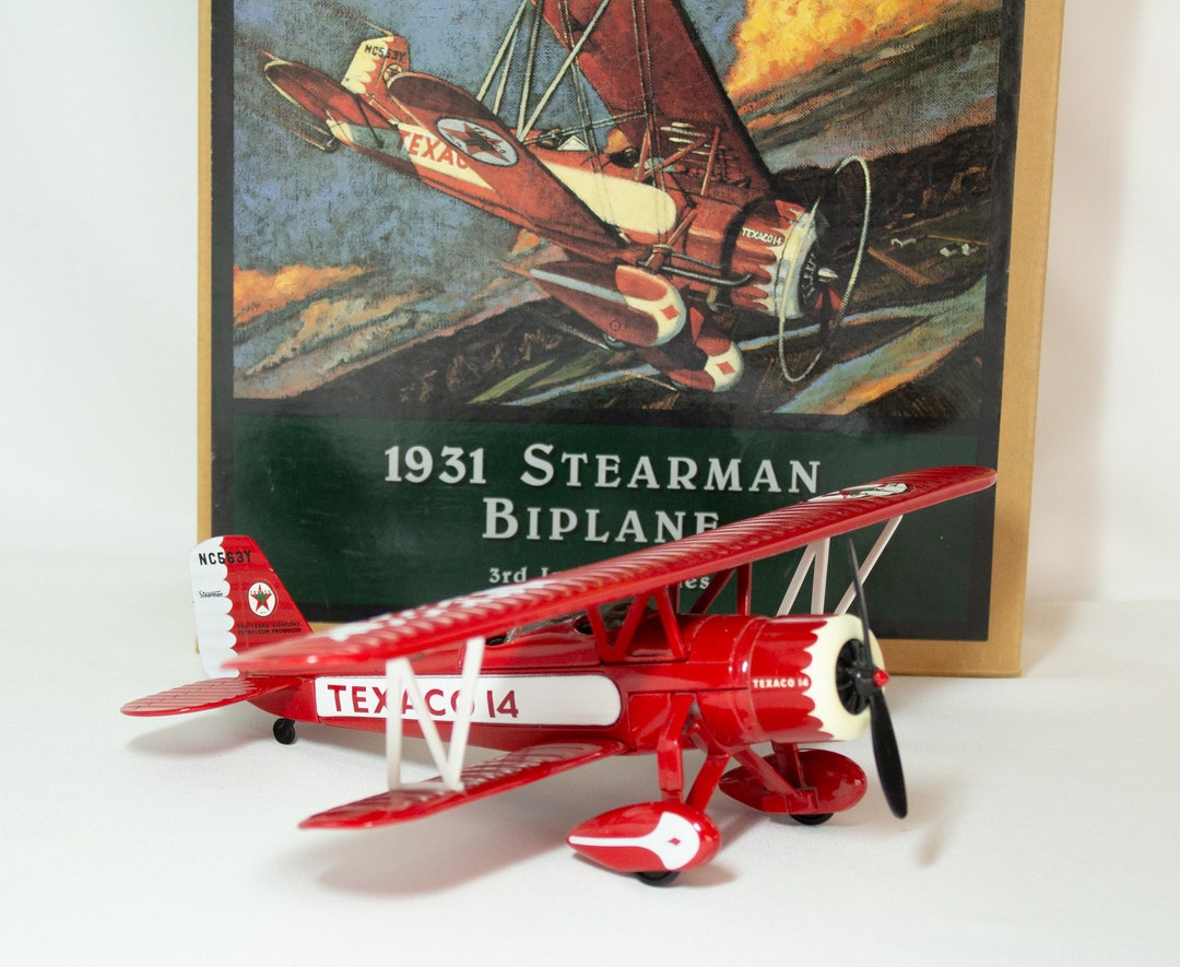 Vintage Texaco Aircraft 1931 Stearman Biplane Coin Bank 3rd in the ...