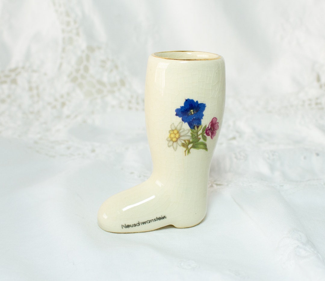 Vintage Miniature Boot, Germany Castle Souvenir 1960s - Etsy
