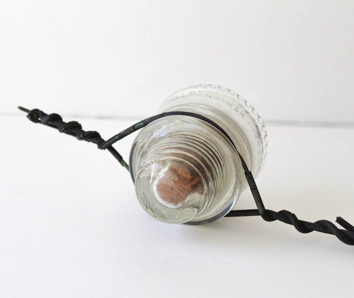 Insulator With Telegraph Wire Hemingray 19 - Etsy