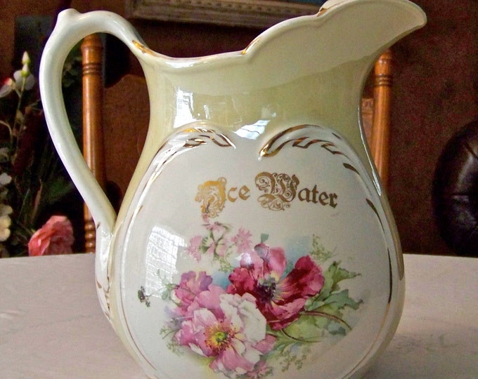 Vintage Water Pitcher Porcelain - Etsy