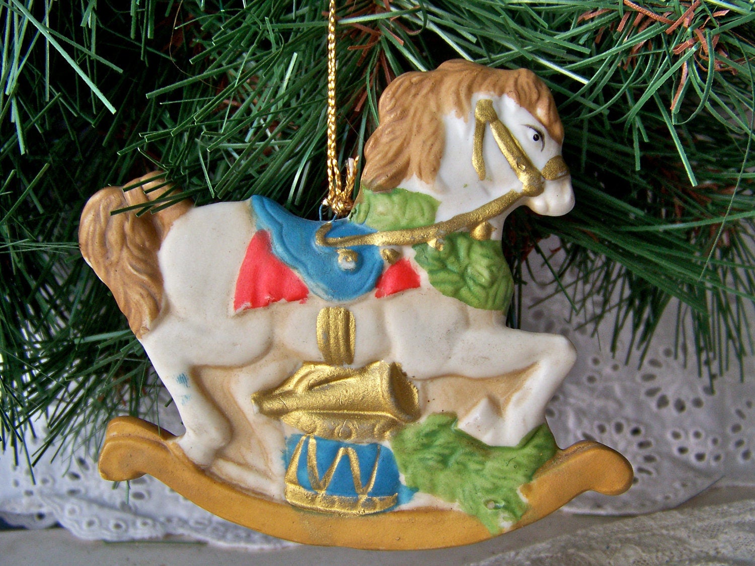 Vintage Rocking Horse Christmas Ornament | Etsy