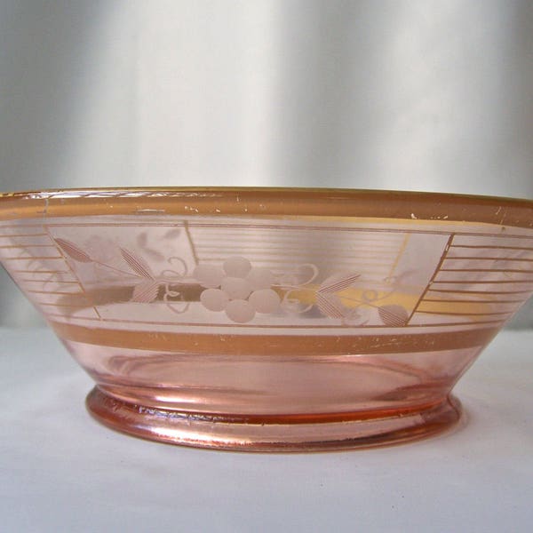 Depression Glass With Gold Trim - Etsy