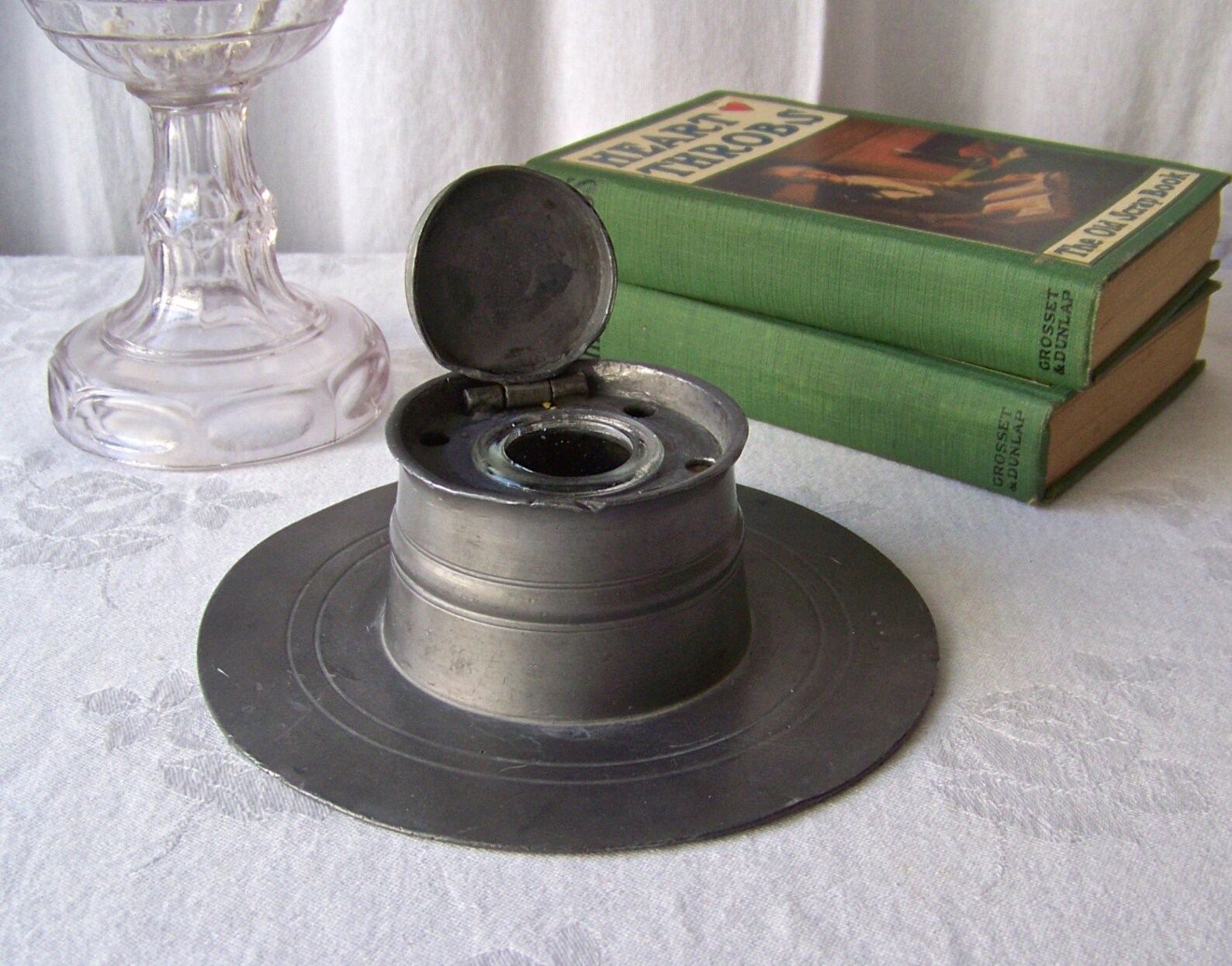 Vintage Ink Pot Pewter Inkwell England Rare Antique Circa | Etsy