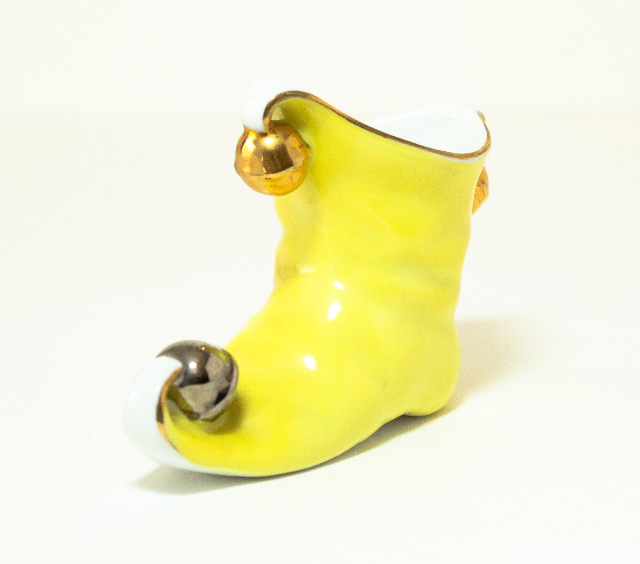 Vintage Miniature Court Jester Shoe, Bright Yellow - Etsy