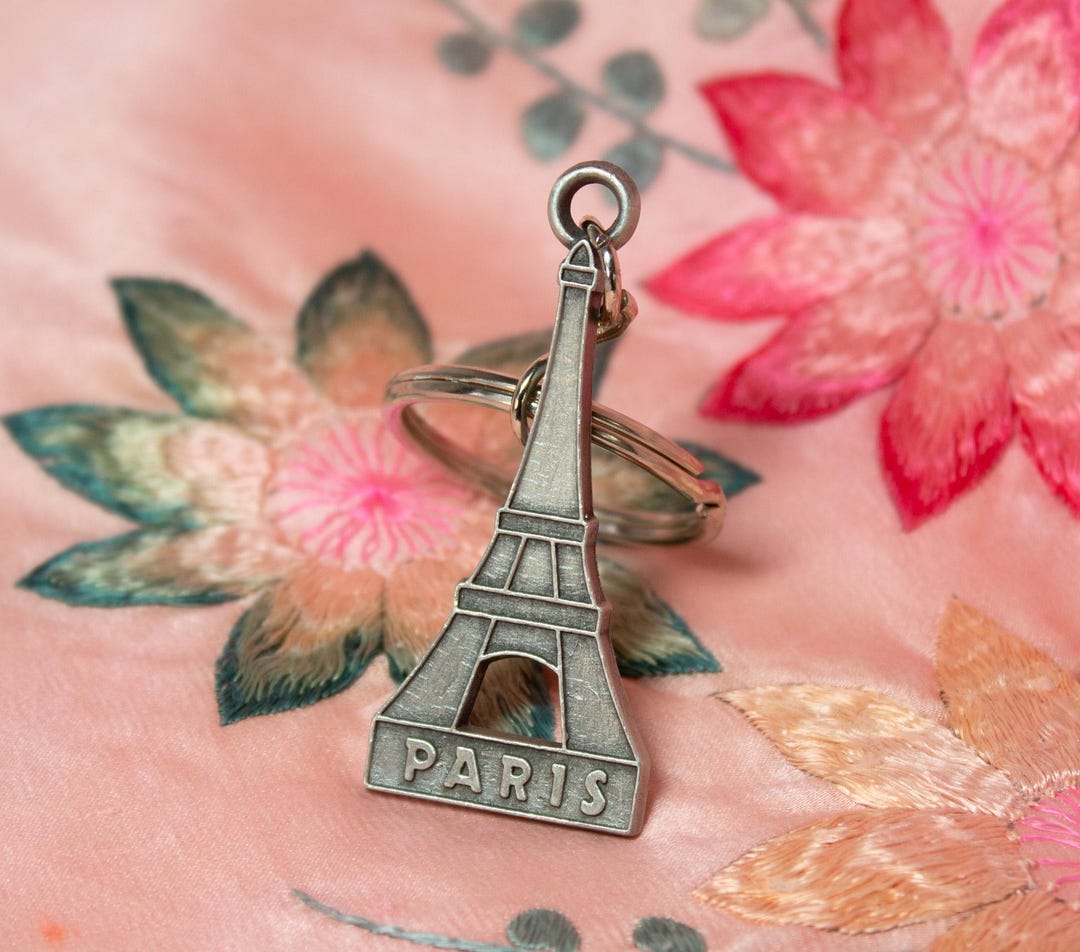 Vintage Paris Key Chain Souvenir Eiffel Tower - Etsy