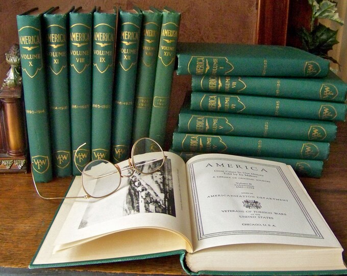 Vintage History Book Set 1925 Veterans of Foreign Wars RARE History ...