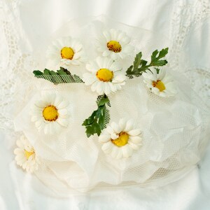 Veiled Hat Fascinator Daisy Head Piece Cocktail Veil Cap - Etsy