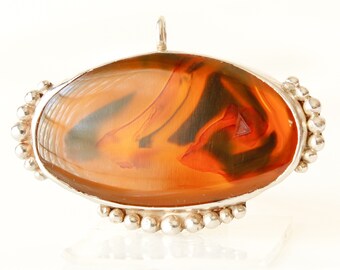 Banded Agate Pendant - Etsy