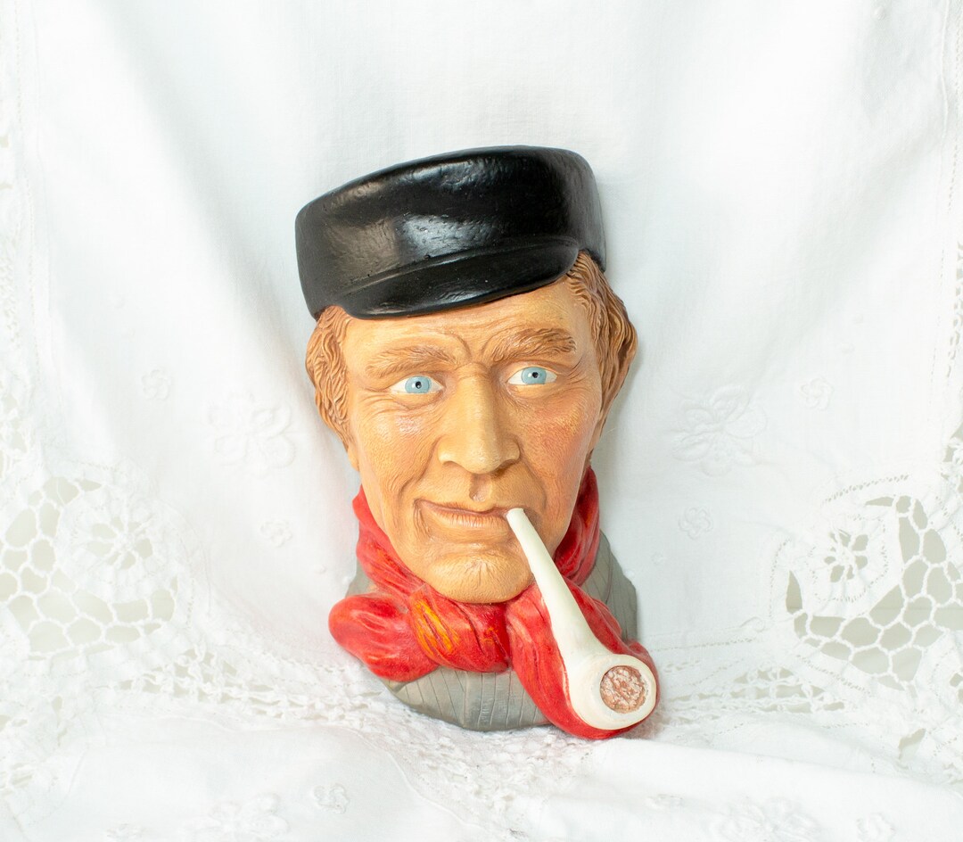 Vintage Seaman Head Chalkware Plaque 1950s - Etsy